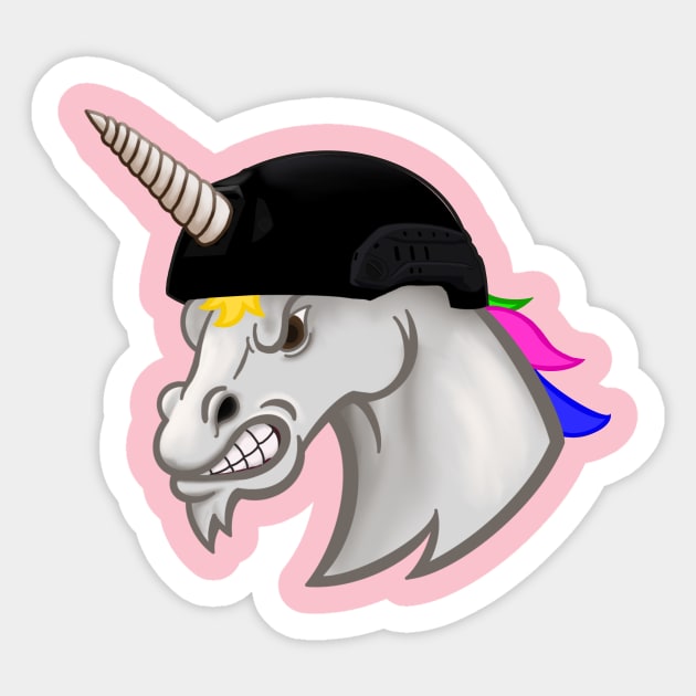 Tactical unicorn - Unicorn - Sticker | TeePublic