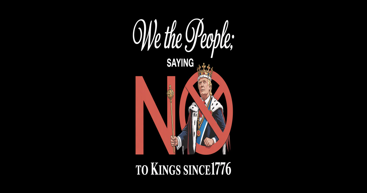 Printable No Kings protest sign anti Trump - Printable No Kings Protest ...