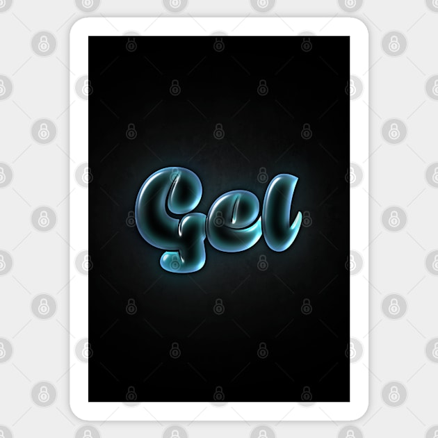 Gel Text Effect - Gel Text Effect - Sticker | TeePublic