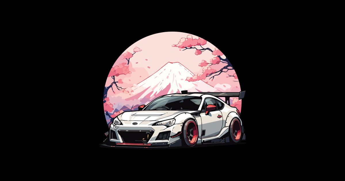 Subaru BRZ Car Art - Widebody Modified JDM Car - Subaru Brz - Sticker ...