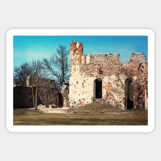 Ruins of medieval castle - Castle - Sticker | TeePublic
