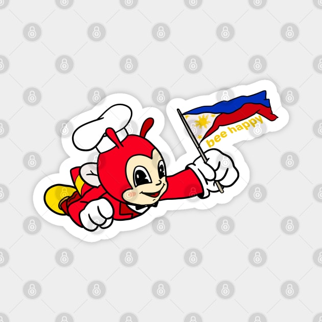 JOLLIBEE BEE HAPPY PHILIPPINE FLAG STICKER - Jollibee - Magnet | TeePublic