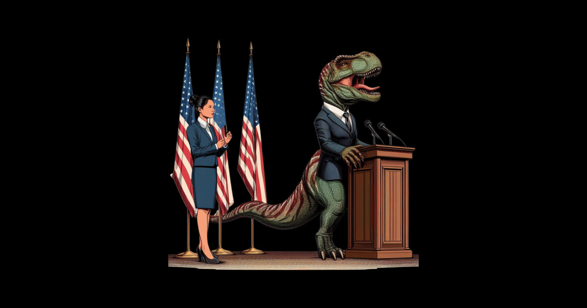 Vote Dinosaur! - Dinosaur - Sticker | TeePublic