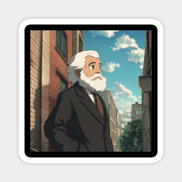 Karl Marx | Anime style - Karl Marx - Magnet | TeePublic