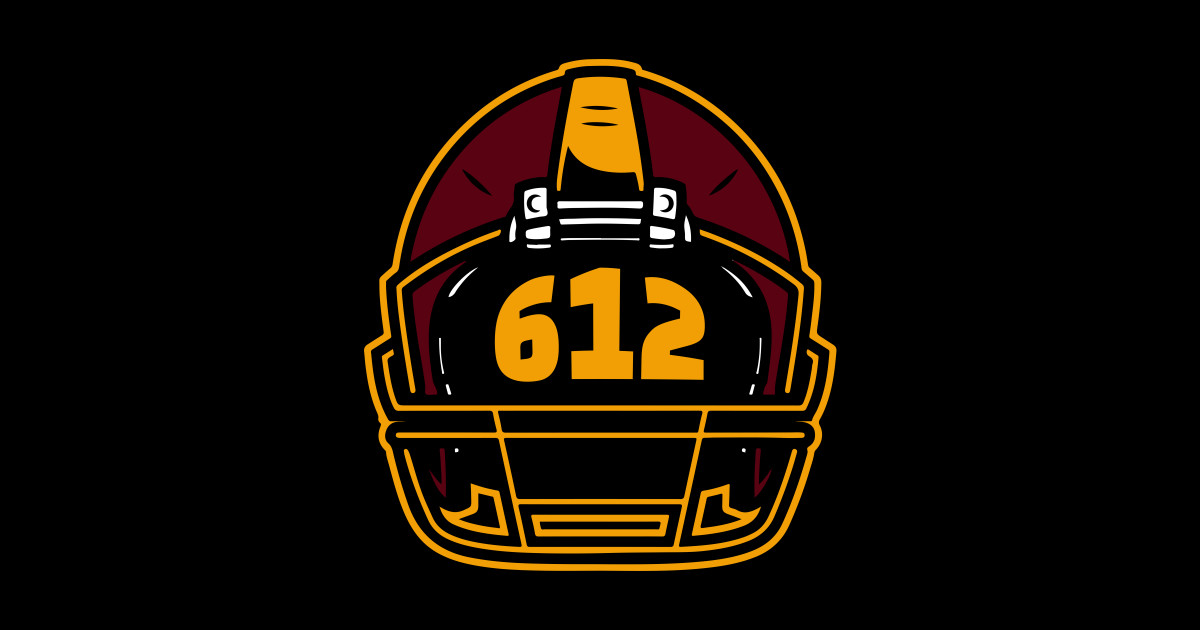 Retro Football Helmet 612 Area Code Minneapolis Minnesota Football ...