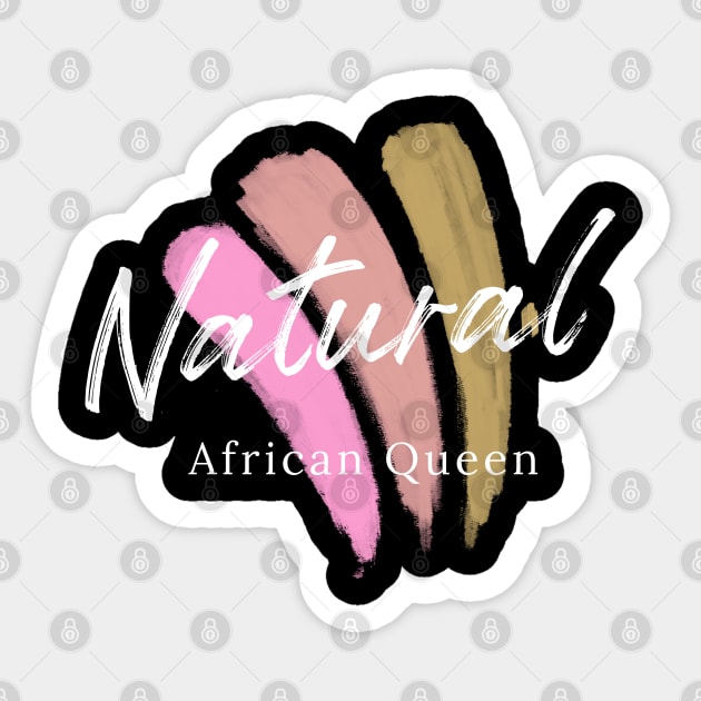 Natural African Queen - African Queen Design - Sticker | TeePublic