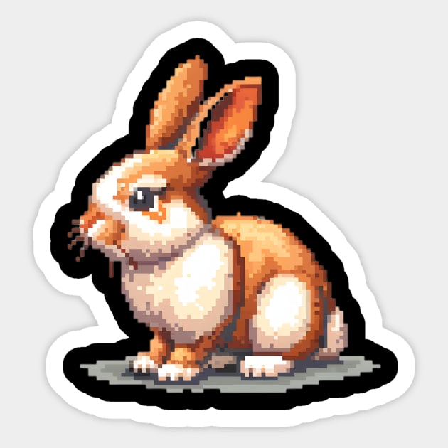16-Bit Rabbit - Rabbit - Sticker | TeePublic