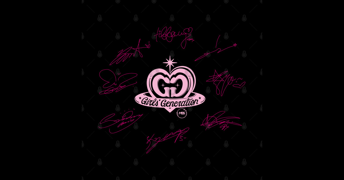 Design with the signatures of the girls generation group - Kpop ...