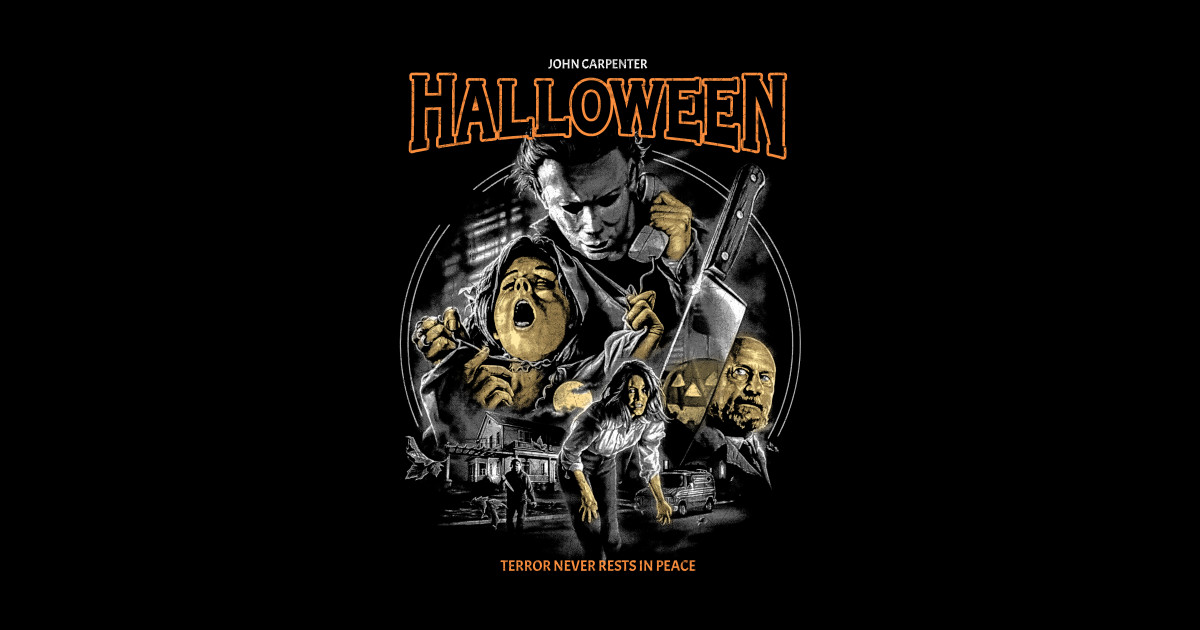 Terror Never Rests in Peace Halloween Fan Art - Michael Myers - Sticker | TeePublic