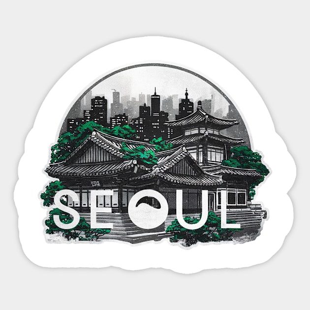Seoul City South Korea - Seoul City - Sticker | TeePublic