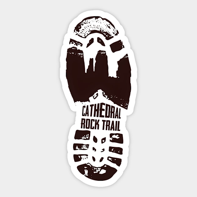 Cathedral Rock Trail - Hiking - Sticker | TeePublic
