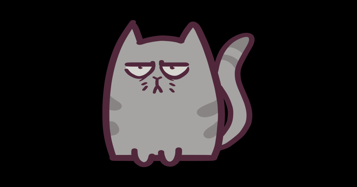 Annoyed Cartoon Cat - Annoyed Cat - Sticker | TeePublic