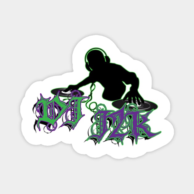 J2k logo gothic - Dj Logo - Magnet | TeePublic