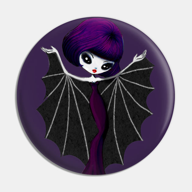 vampire bat - Vampire Bat - Pin | TeePublic