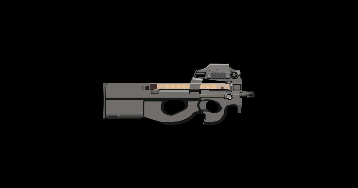 P90 Compact Submachine Gun - P90 - Sticker | TeePublic