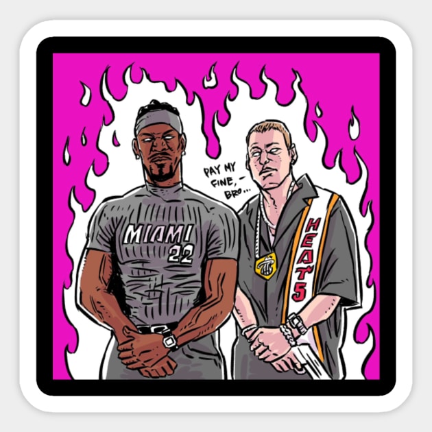 Nikola Jovic & Jimmy Butler Bad Boys - Nikola Jovic - Sticker | TeePublic