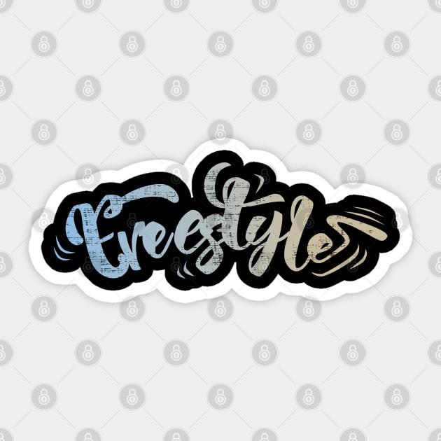 T24014 Freestyle letters graphic - Freestyle Letters Graphic - Sticker ...