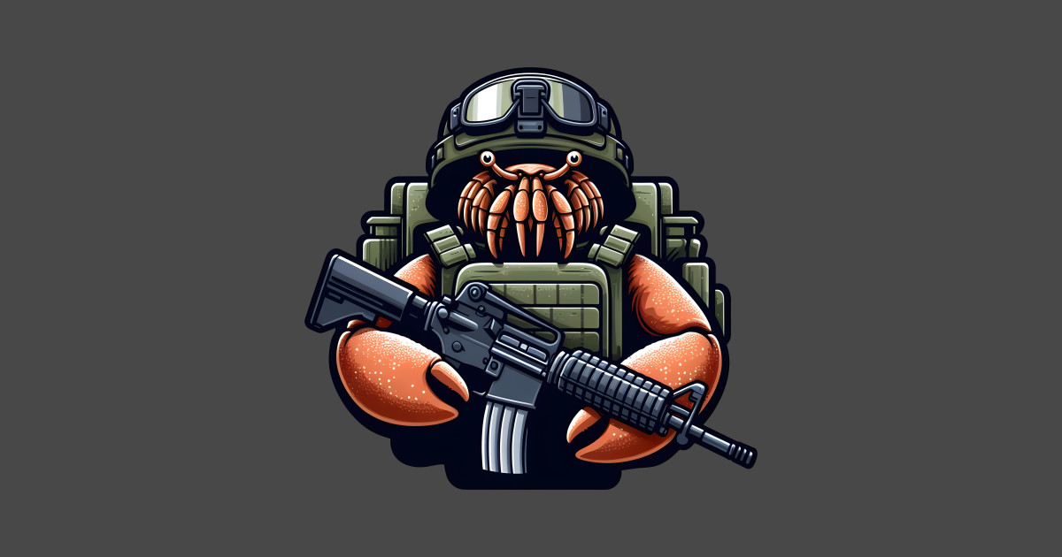 Tactical Crab - Crab - T-Shirt | TeePublic