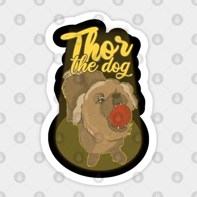 Thor The Dog - Dog - Sticker | TeePublic