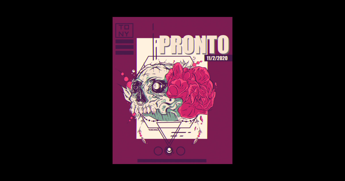 Pronto - Skull Design - Sticker | TeePublic