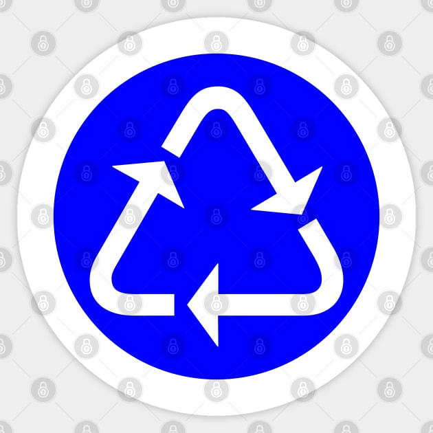Recycling Logo Roundabout Road Sign - Traffic - Sticker | TeePublic