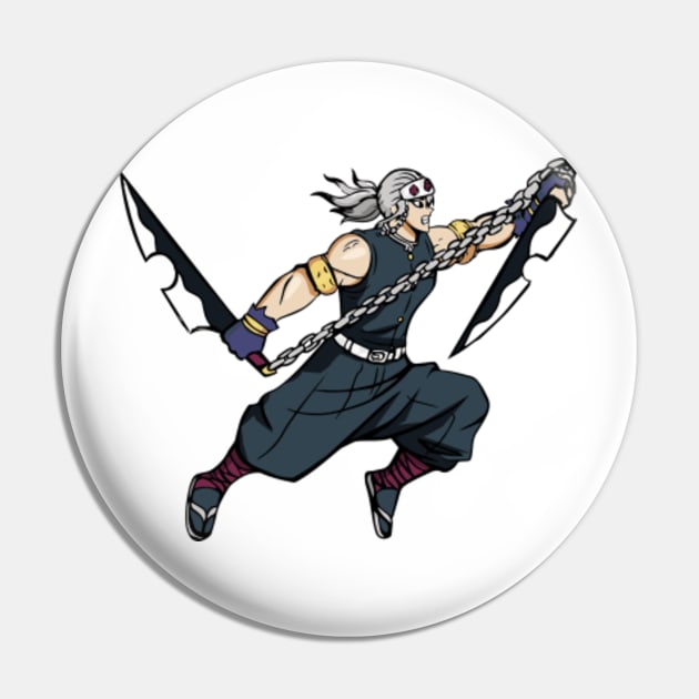 Tengen Uzui | Kimetsu no Yaiba - Kimetsu No Yaiba - Pin | TeePublic