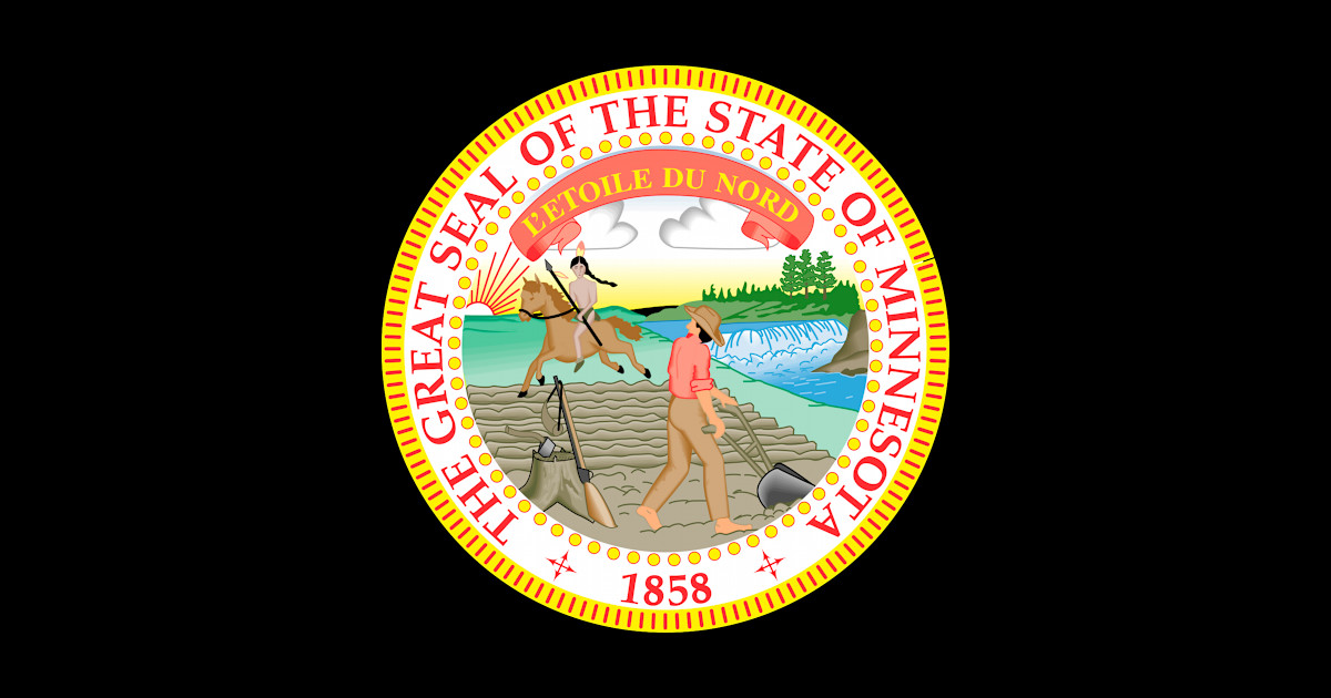 Minnesota Coat of Arms - Minnesota - Sticker | TeePublic