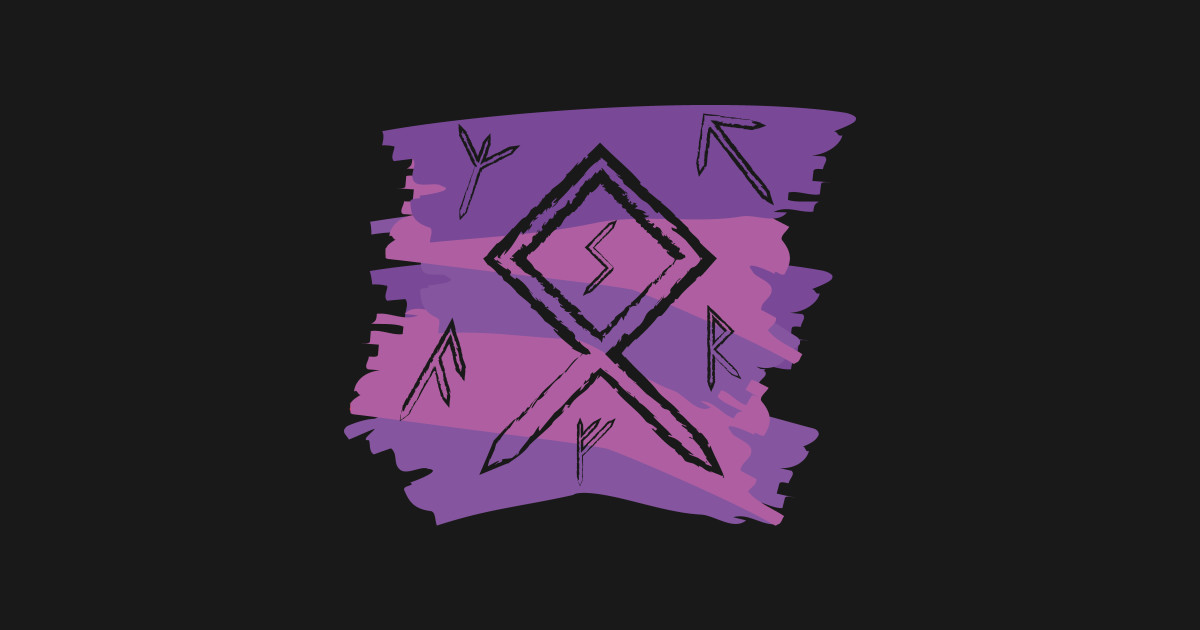 Purple Paint Runes Norse Mythology Asatru - Runes - Hoodie | TeePublic