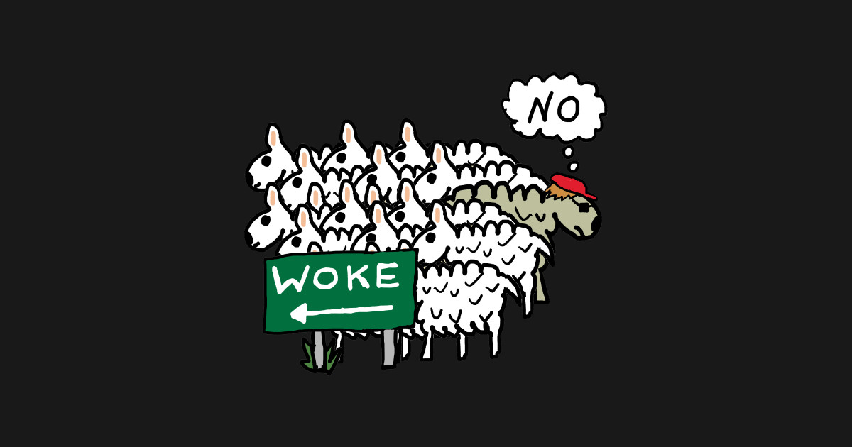 Anti Woke Sheep - Anti Woke - T-Shirt | TeePublic