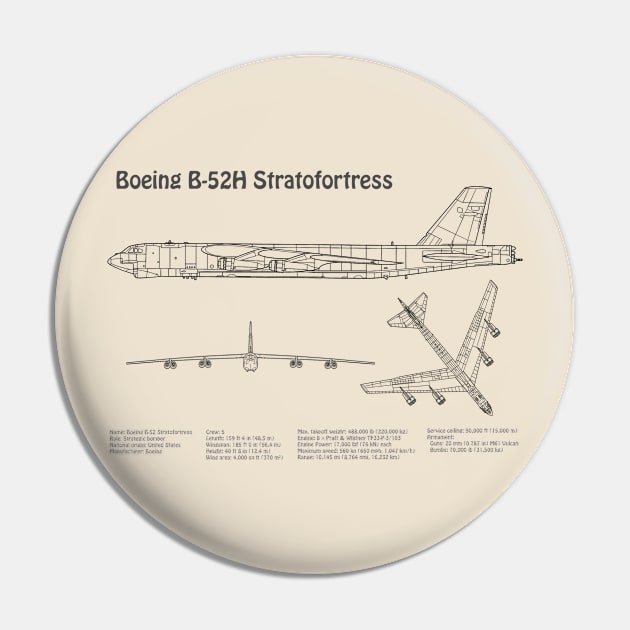 Boeing B-52 Stratofortress - SDpng - Aircraft Drawing Illustration ...