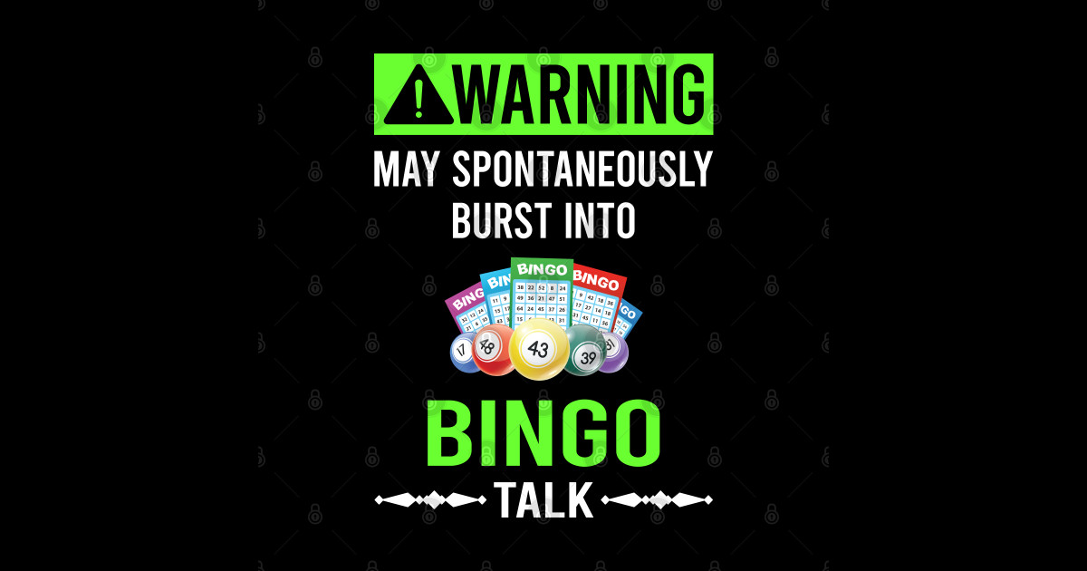 Green Warning Bingo - Bingo - Sticker | TeePublic
