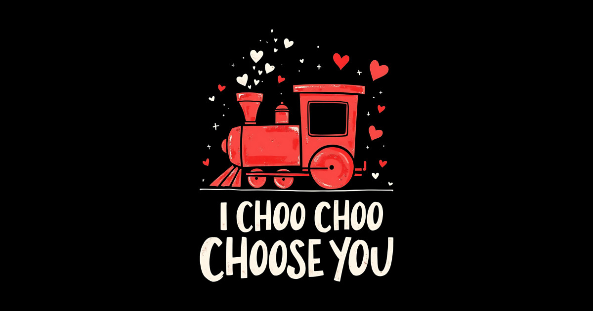 I Choo Choo Choose You Cute Valentine Train - Valentine Love - Sticker ...