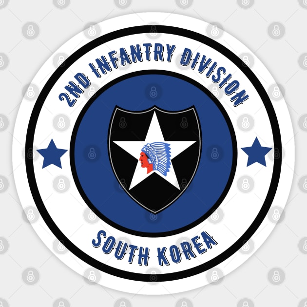 2ND ID SOUTH KOREA CIRCLE - 2nd Infantry Division - Sticker | TeePublic