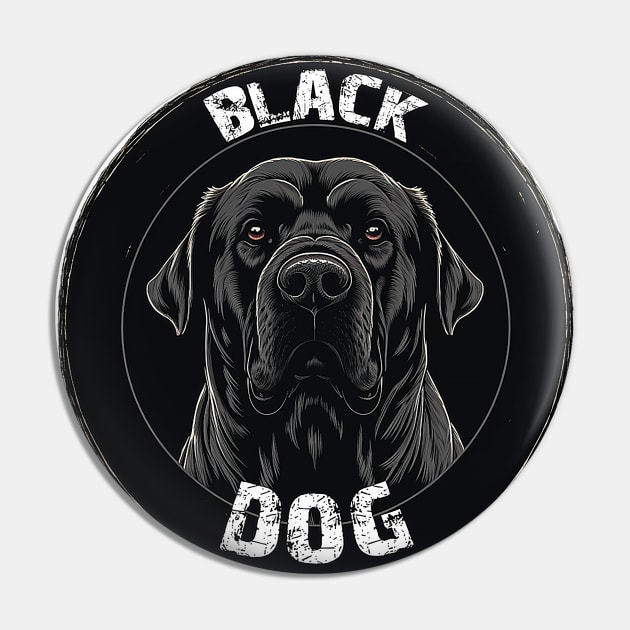 Black dog logo - Dog Lover - Pin | TeePublic
