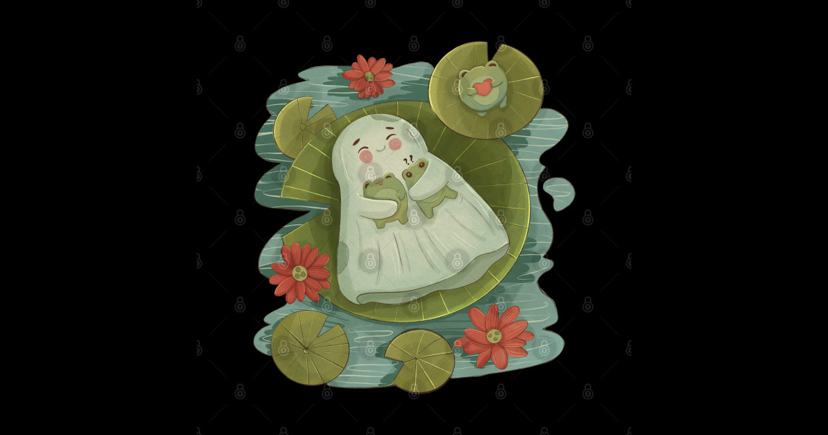 Cute Boo Haw Hugs A Frog In The Lotus Pond - Cute Boo Haw Hugs A Frog ...