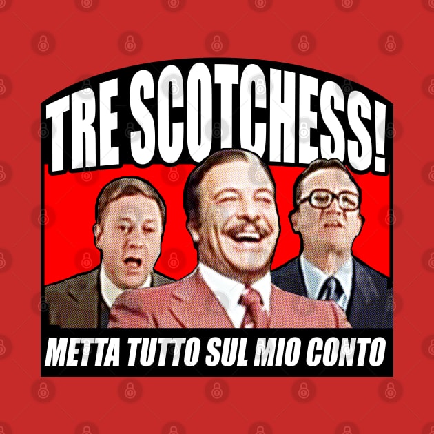 Tre scotches con Calboni, FIlini e Fantozzi - Fantozzi - T-Shirt ...