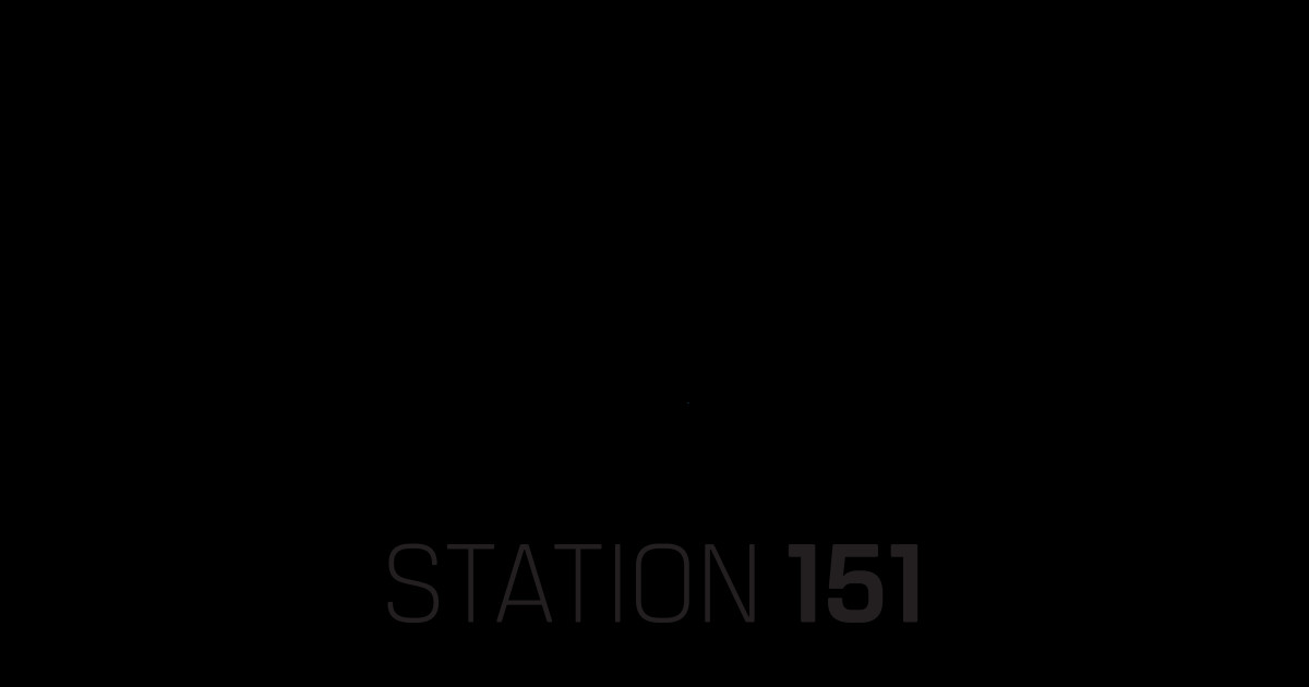 Station 151 Logo - Black Logo - Station 151 - Sticker | TeePublic