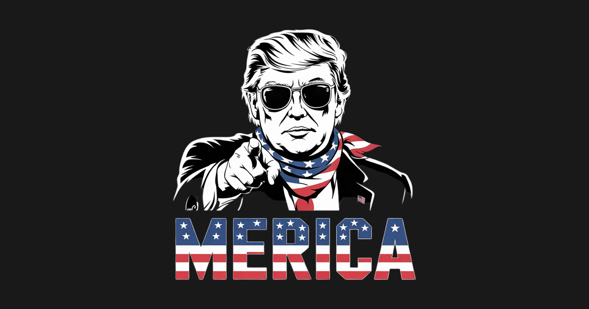 Happy 4th Of July 'MERICA TRUMP American Flag USA 1 - Happy 4th Of July ...