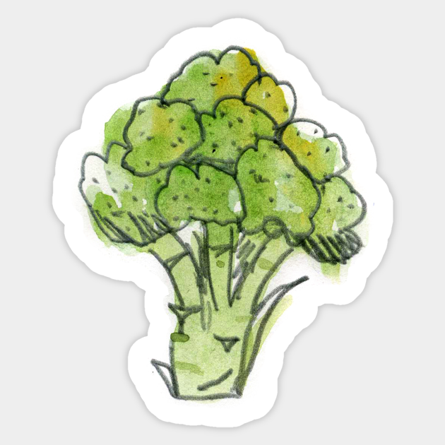 Broccoli solo #1 - Broccoli - Sticker | TeePublic