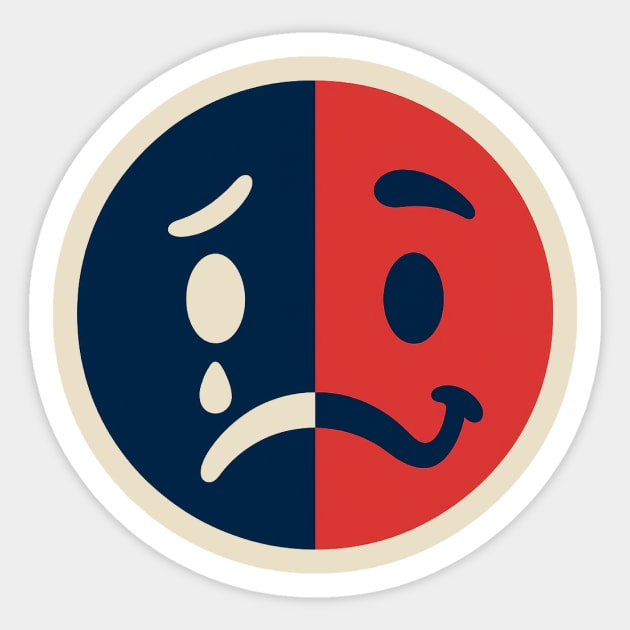 Dual Mood Face – Happy Sad Emoji - Emotion - Sticker | TeePublic