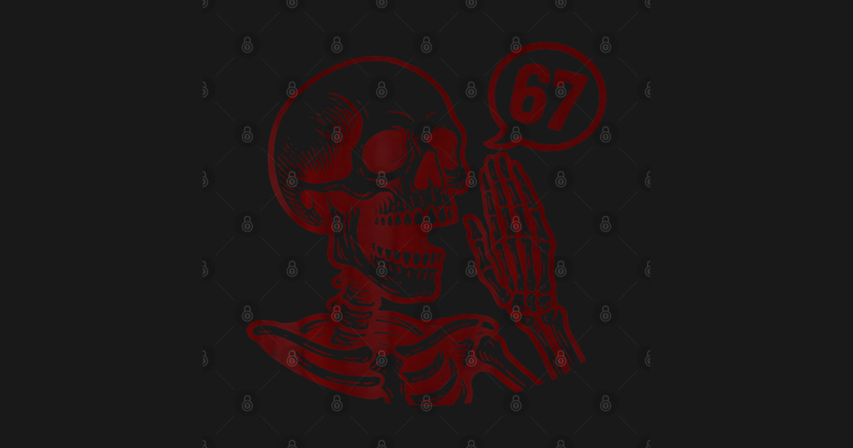 67 Halloween Skeleton Six Seven Brainrot - Funny Halloween Skeleton - T ...