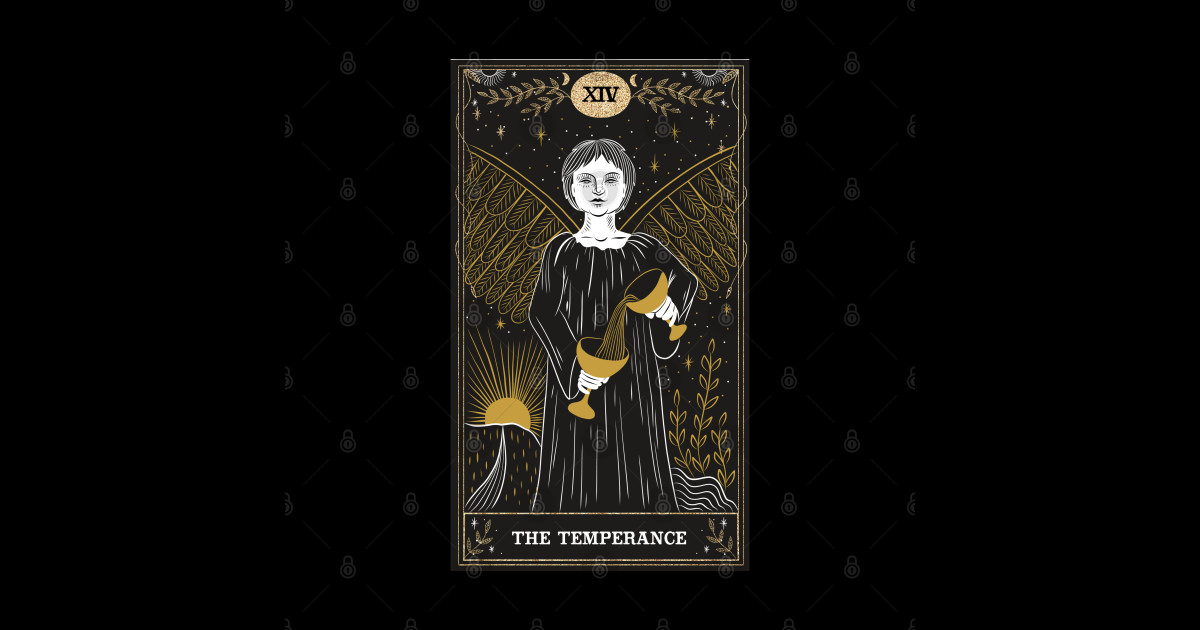 Temperance Tarot Card - Tarot Cards - Sticker | TeePublic