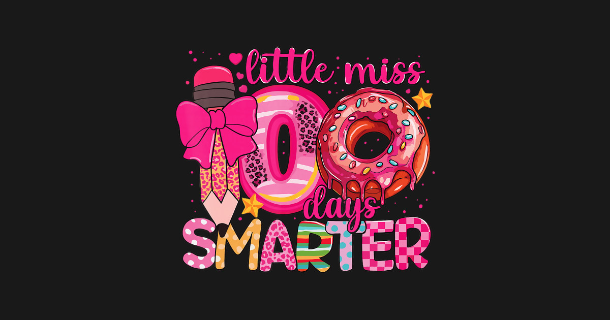 Little Miss One Hundred Days Smarter Cute School Celebration Cartoon ...