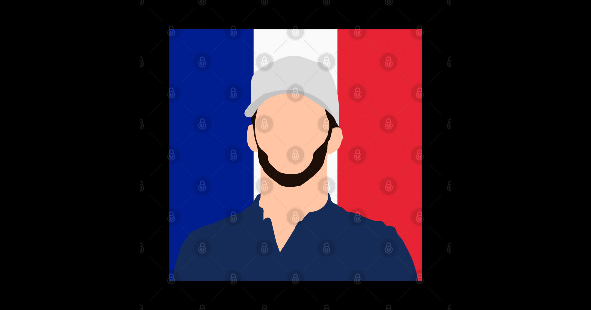 Pierre Gasly Face Art - Flag Edition - Pierre Gasly - Sticker | TeePublic