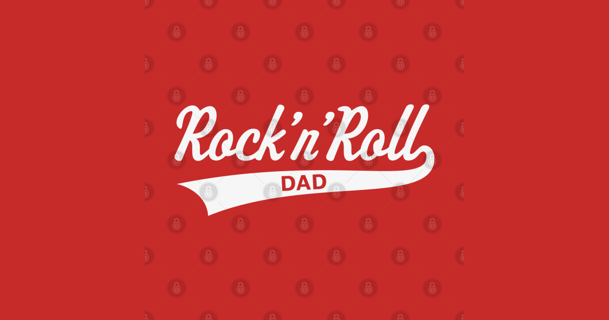 Rock 'n' Roll Dad (Daddy / Father's Day / White) - Rocking Daddy - T ...