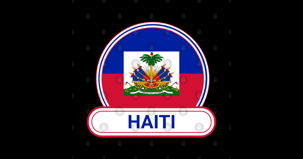 Haiti Country Badge - Haiti Flag - Haiti - Sticker | TeePublic