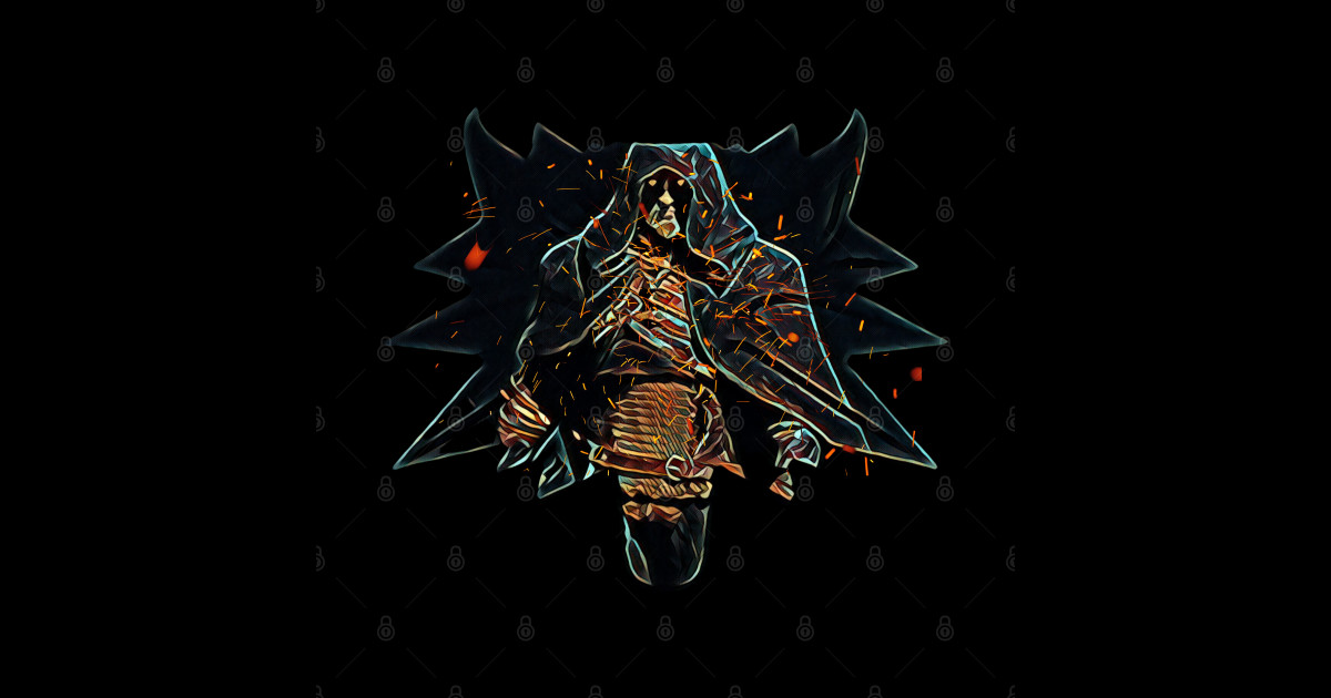 The Wolf Cloaked - Witcher - Sticker | TeePublic