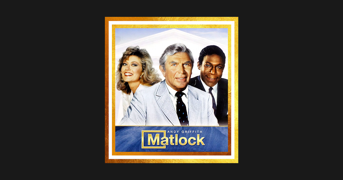 Matlock TV Show Gold BLK - Ben Tv Matlock Andy Actor Griffith - T-Shirt ...