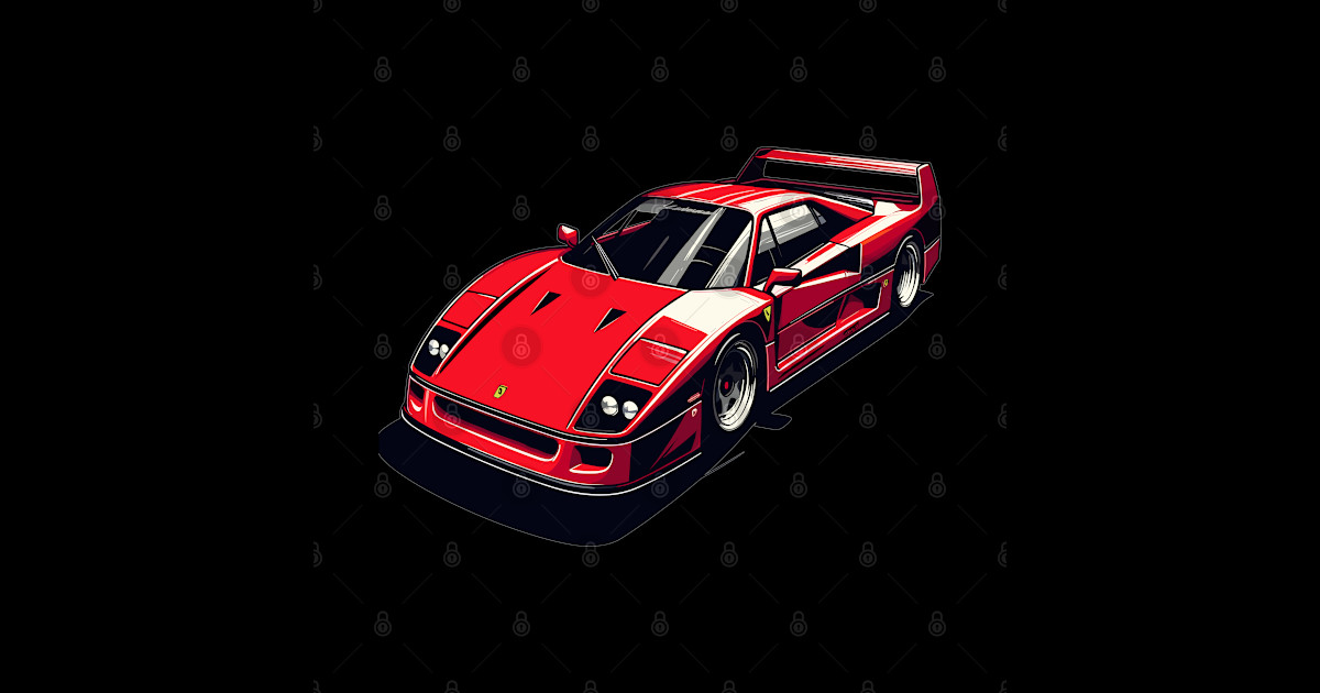 Ferrari F40 - Ferrari F40 - Sticker | TeePublic