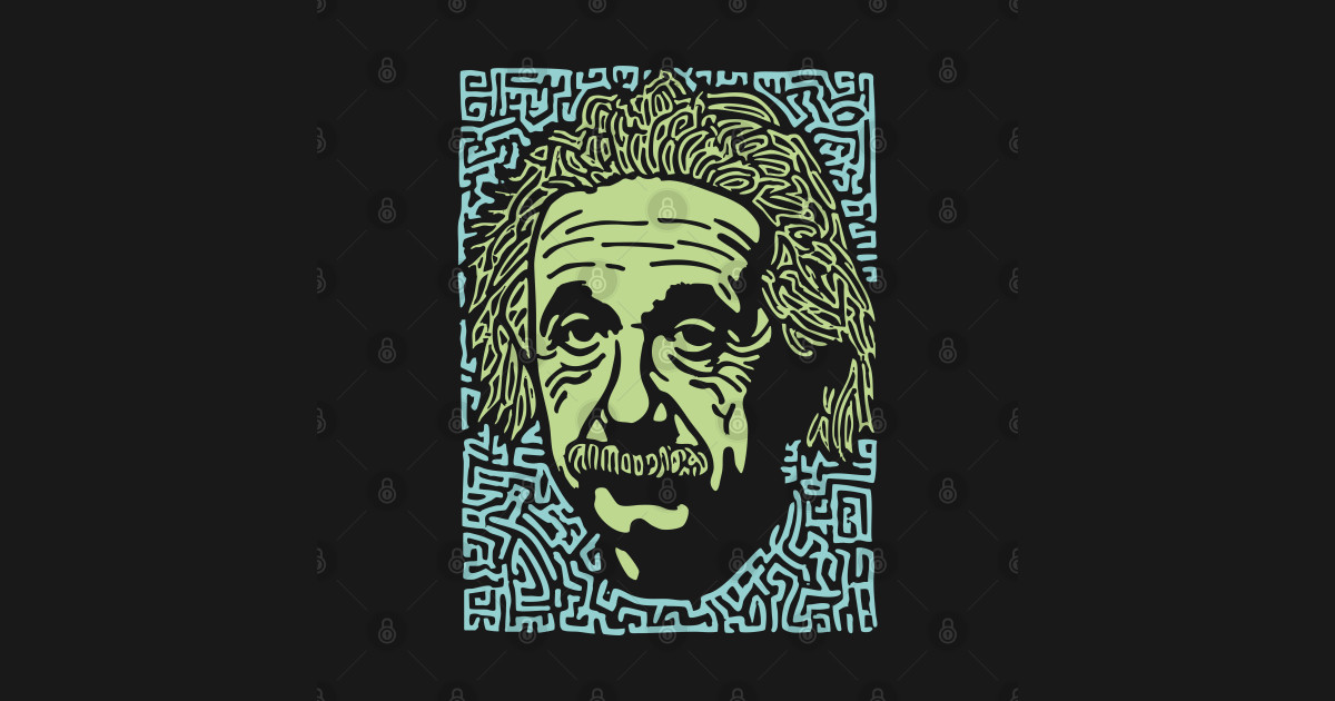Albert Einstein Maze Portrait | The Mind of a Genius - Einstein - T ...